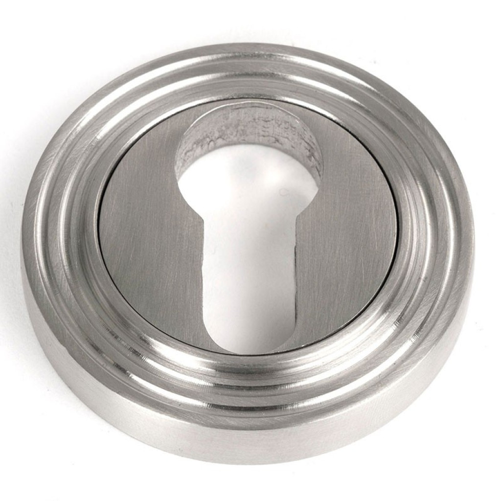 Satin Marine Stainless Steel Beehive Euro Escutcheon | From the