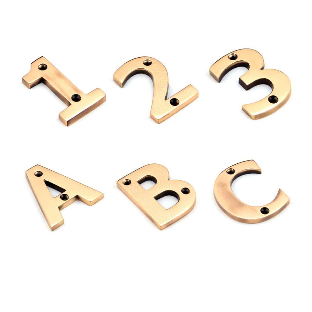 Polished Bronze Letters/House Numbers Polished Bronze Letters